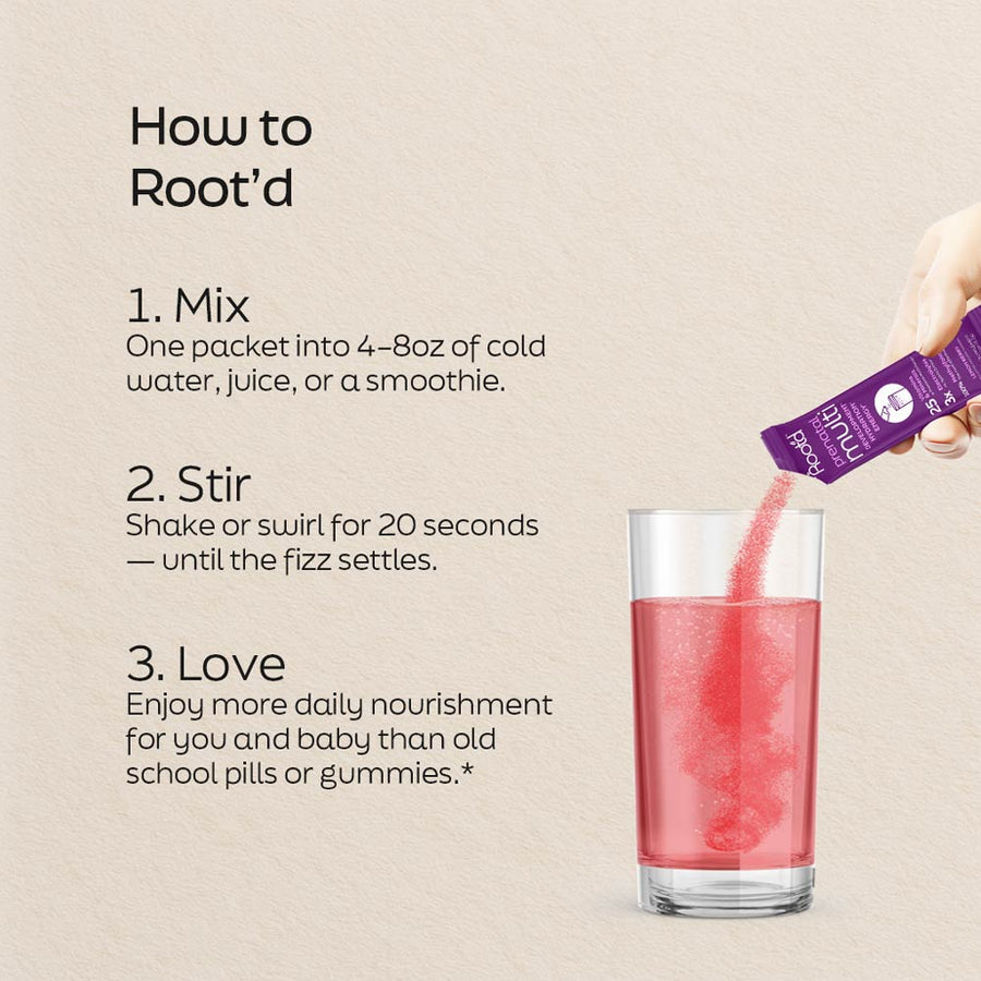 Prenatal MULTI - Essential Vitamins + Electrolytes For Mom & Baby – Root'd